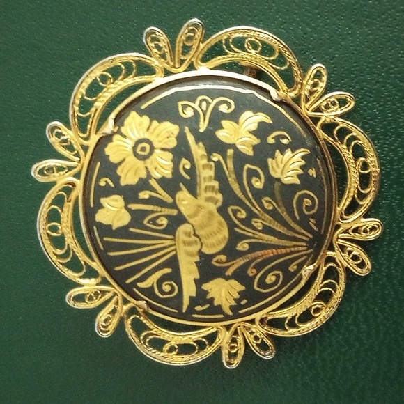Handcrafted | Jewelry | Vintage Spanish Damascene Gold Black Toledo ...